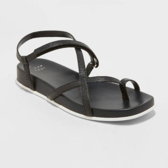 a new day | Shoes | Womens Eden Strappy Toe Loop Sandals Black A New ...